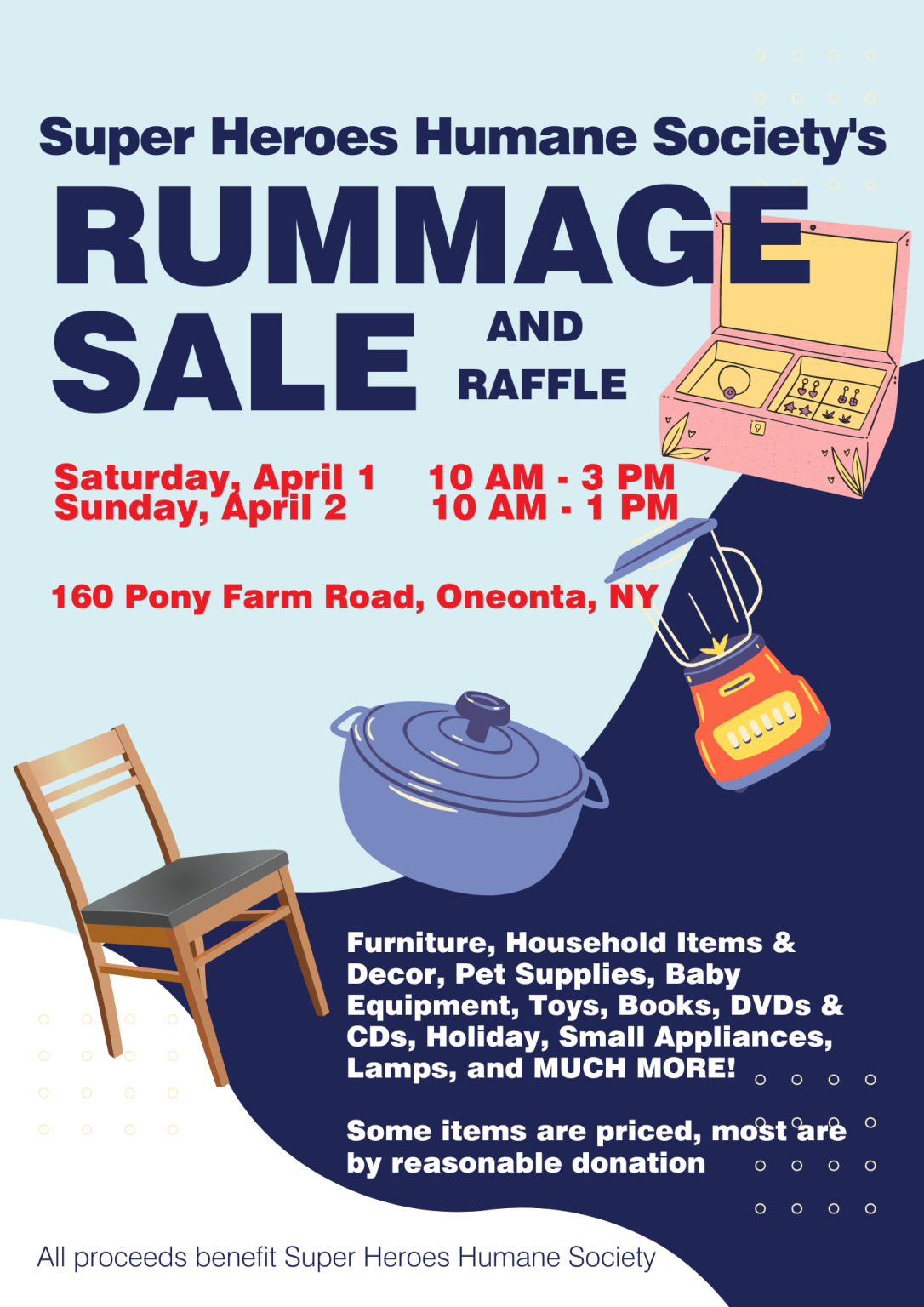 SPRING RUMMAGE SALE - Super Heroes Humane Society
